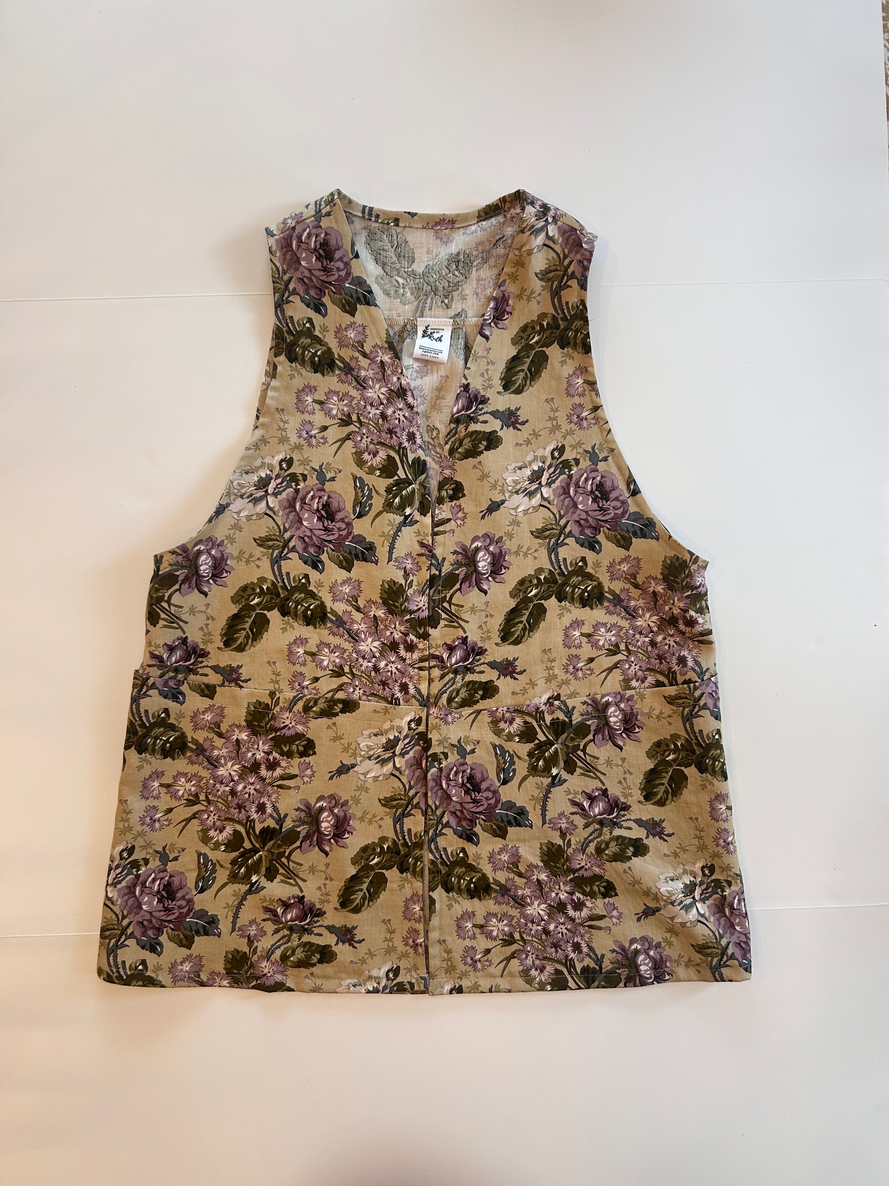 Linen Foraging Vest - Ready to ship! – Homespun by Ruth