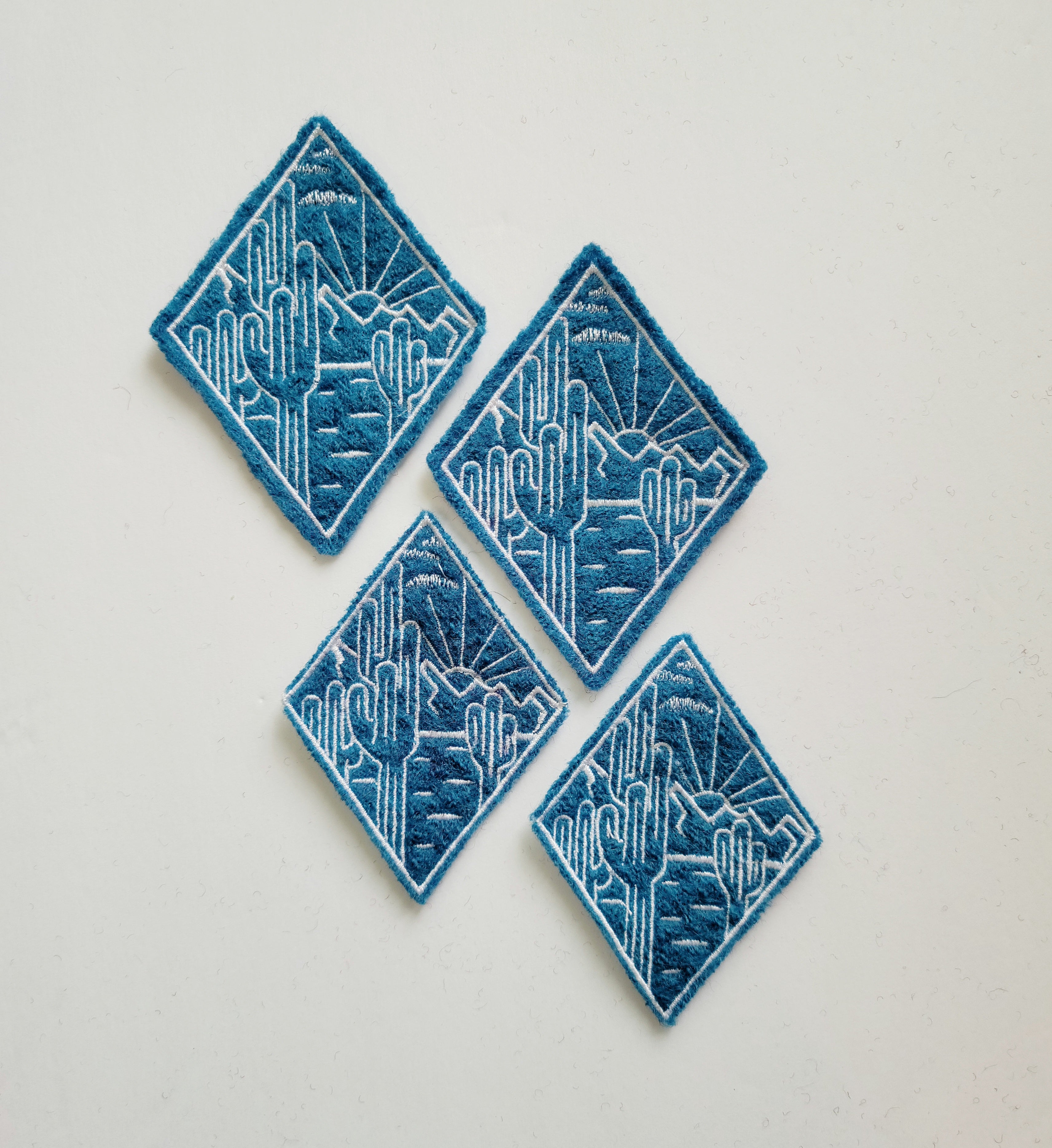 Embroidered Wool Patches- Dessert Sunset – Homespun by Ruth